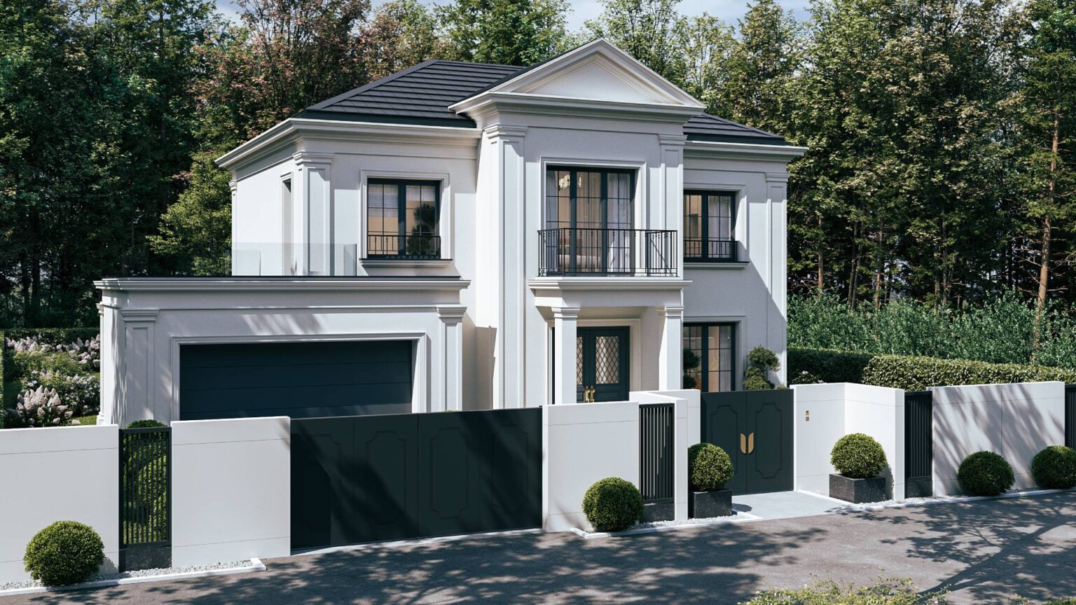 Willa PERLE - kompaktowy projekt willi klasycznej - 200m²