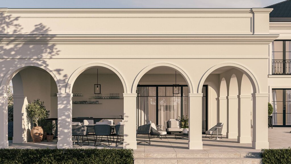 Willa d'Arcades o powierzchni 600m² ze strefą SPA oraz wysokim salonem.