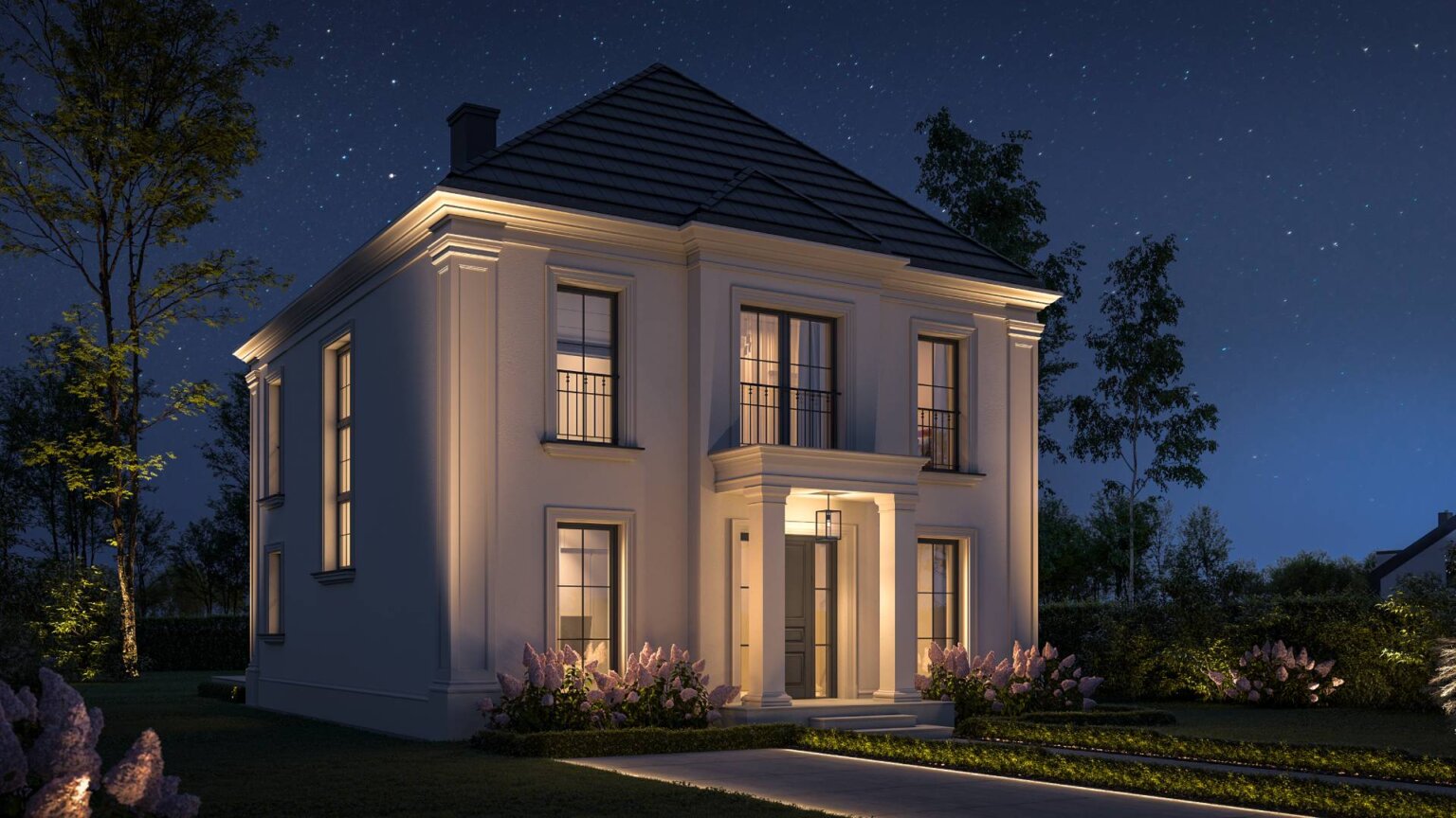 Willa ÉQUILIBRE - projekt willi bez garażu w bryle, o wielkości 185m².